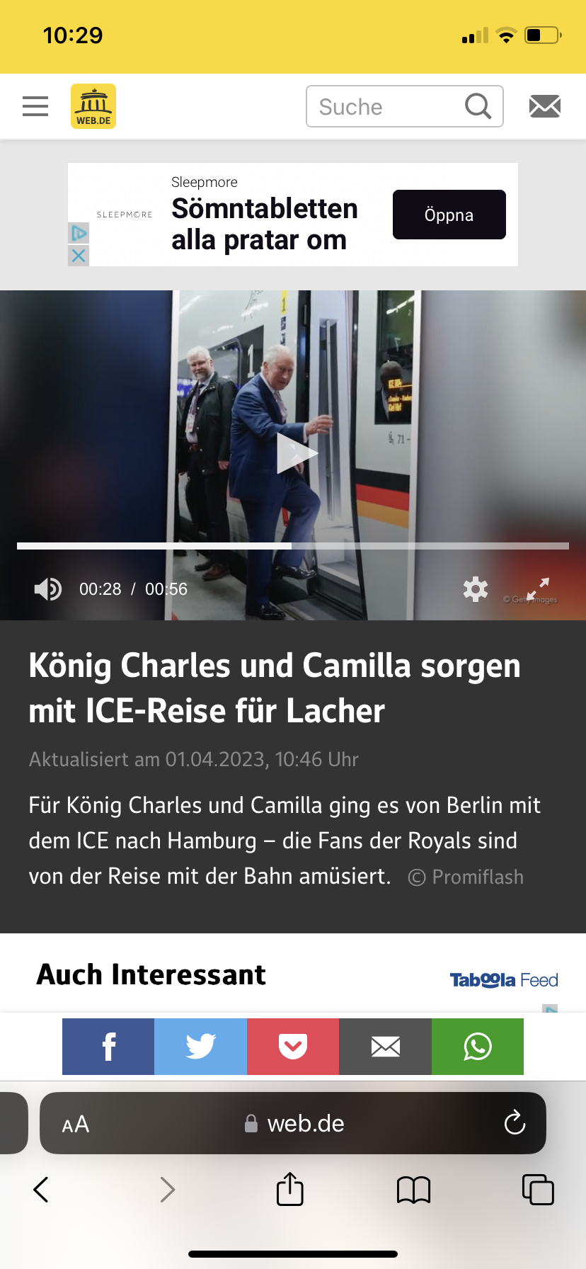 Kung Charles 3 tog ICE -tåget från Berlin till Hamburg | Kristians ...